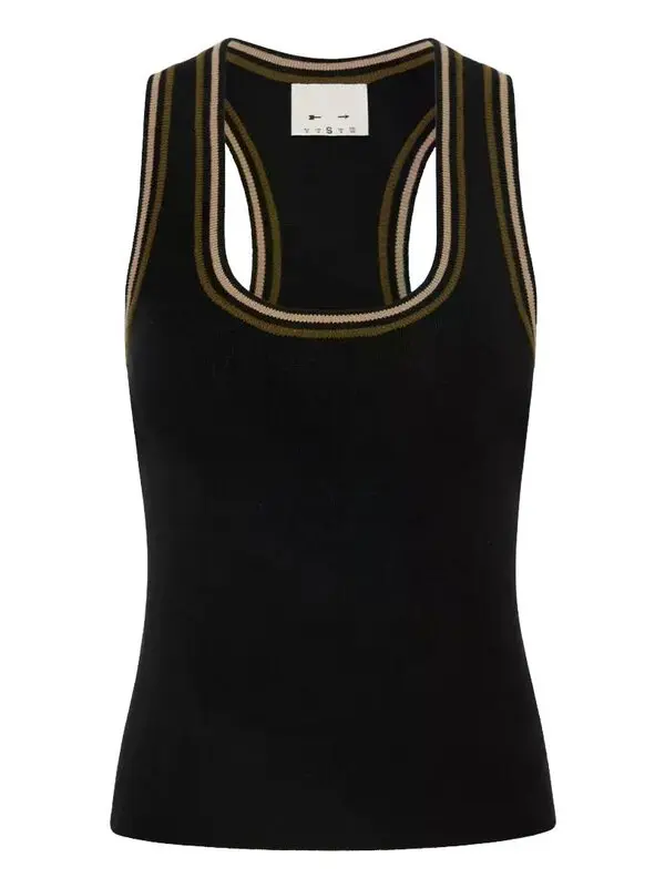The Upside Paige Racerback Knit Tank Top - Black