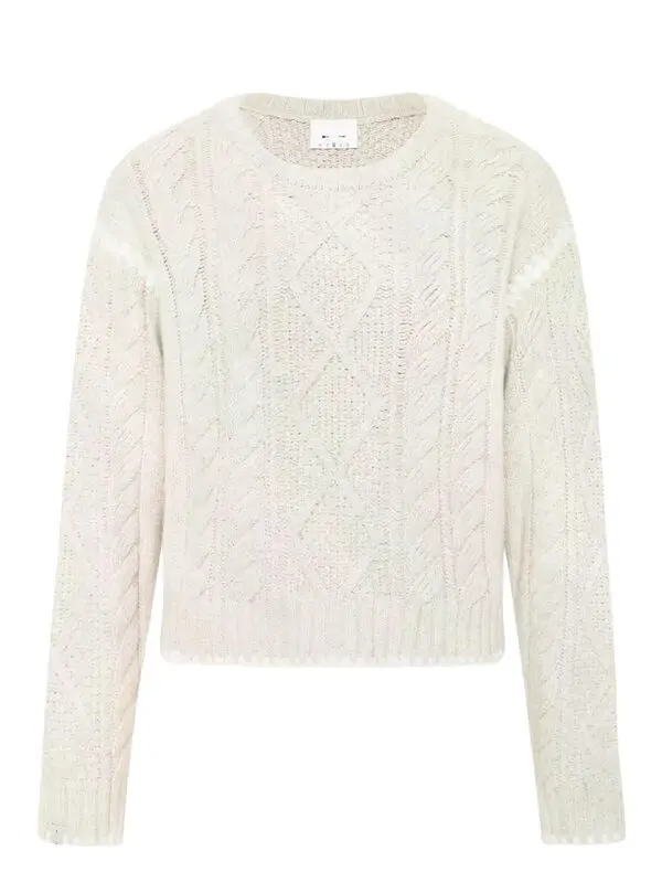 The Upside Xanthe Cable-knit Crew-neck Sweater - Neutrals