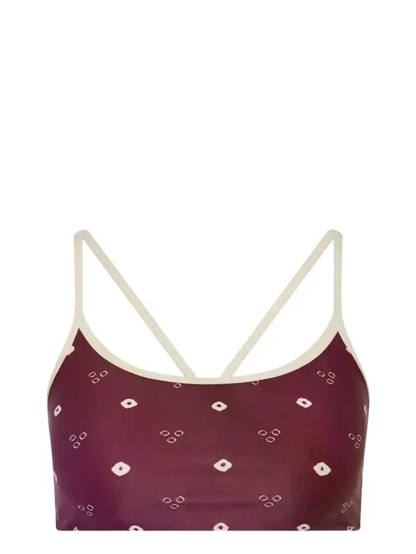 The Upside Bandhani-print Sports Bra - Brown