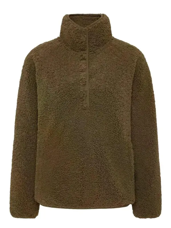 The Upside Harlow High-neck Fleece Top - Green