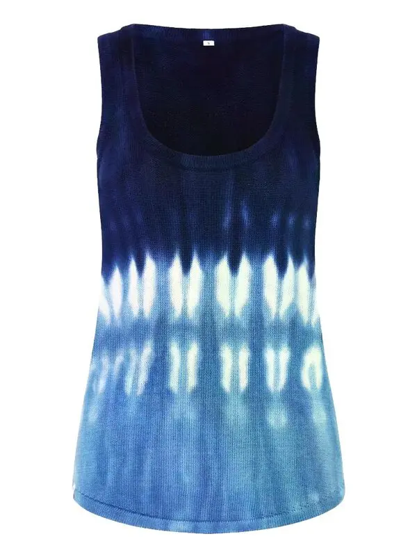 The Upside Seeker Emma Knitted Tank Top - Blue