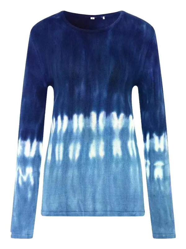 The Upside Seeker Amana Tie-dye Long-sleeve Sweater - Blue