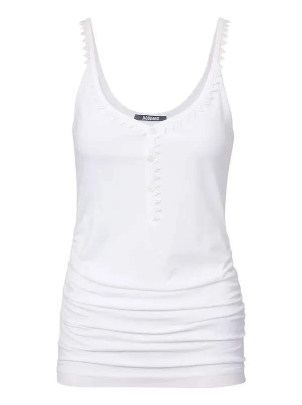 Jacquemus Clavela Cotton Tank Top - White