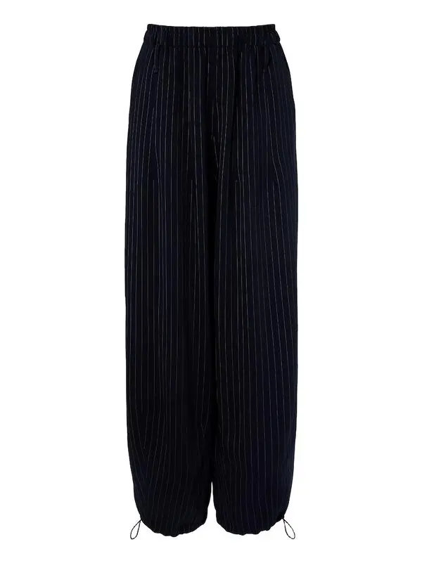 THE FRANKIE SHOP Oakdale Pinstripe Wide-leg Pants - Blue