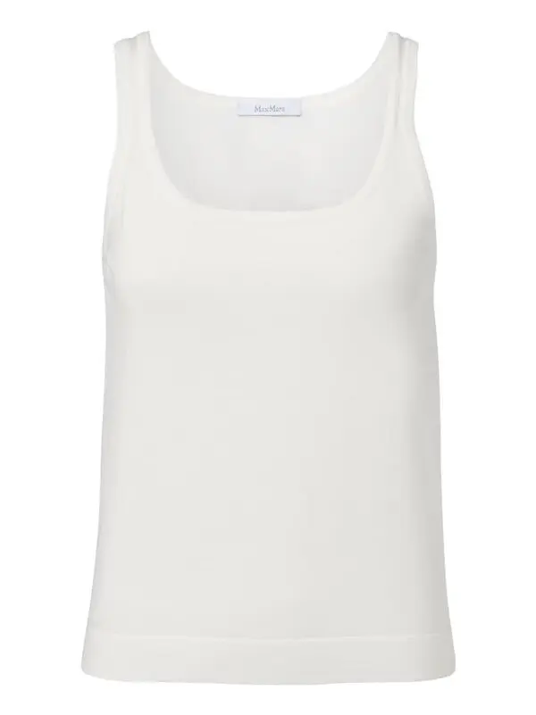 Max Mara Umano Cotton Tank Top - White