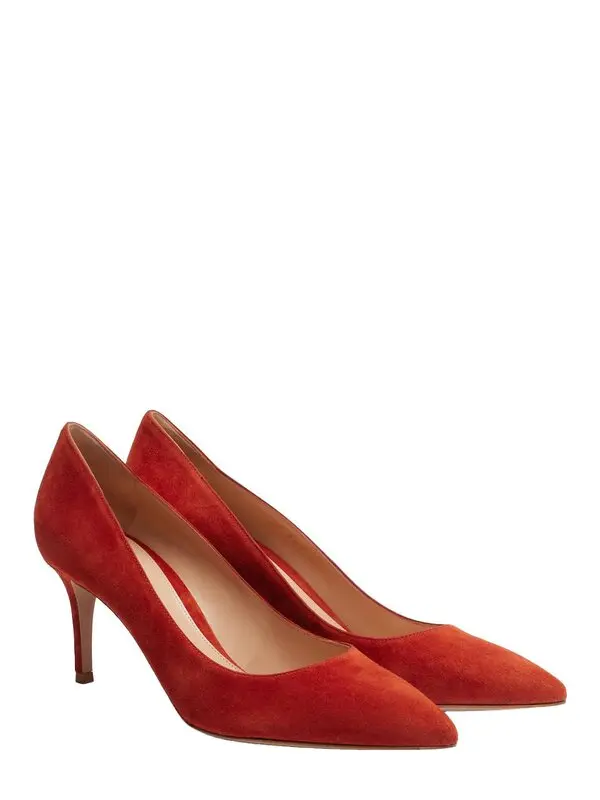 GIANVITO ROSSI Suede Pumps - Orange