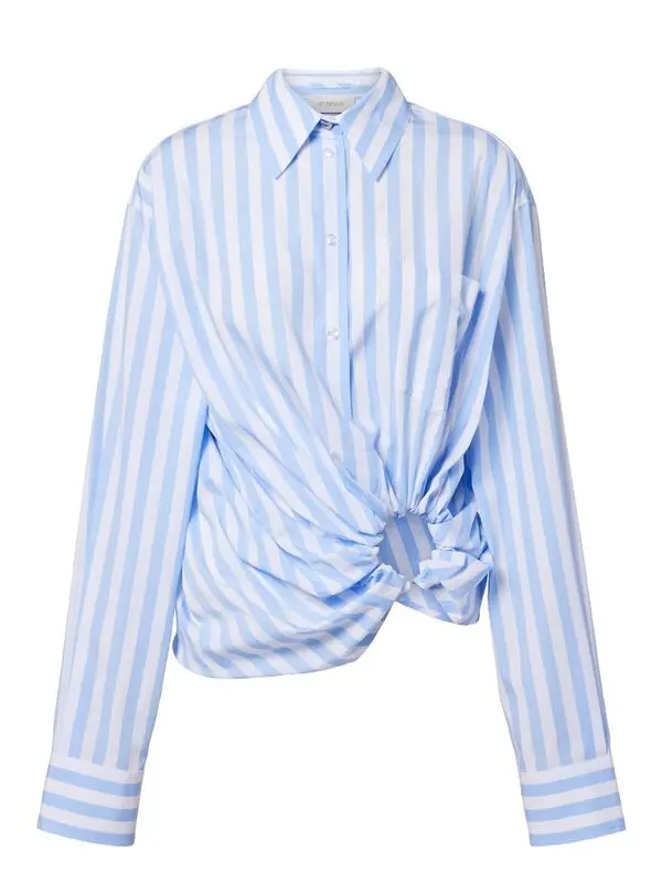 Sportmax Palmizi Cutout Striped Shirt - White