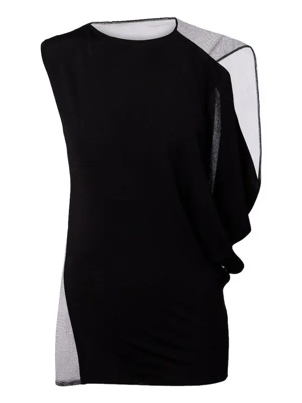 Sportmax Geranio Asymmetric Top - Black