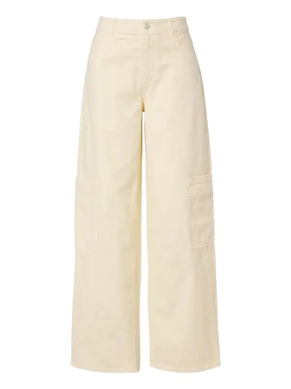 Moncler Cotton Wide-leg Pants - White