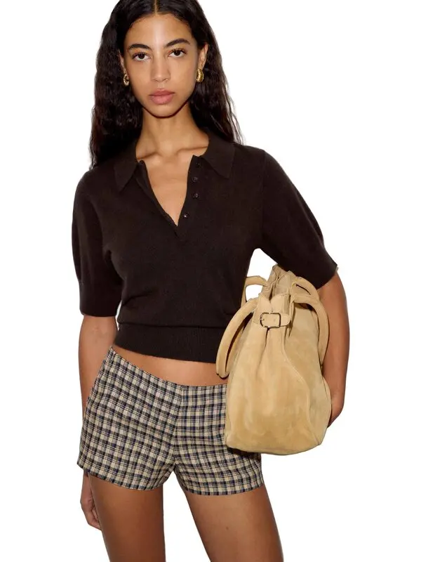REFORMATION Cashmere Polo - Brown