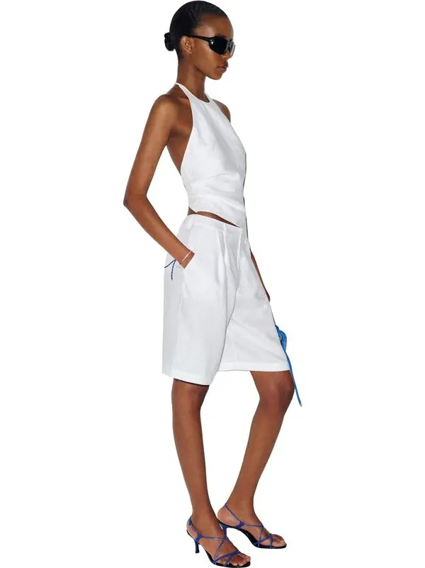 REFORMATION Drew Linen Short - Ivory