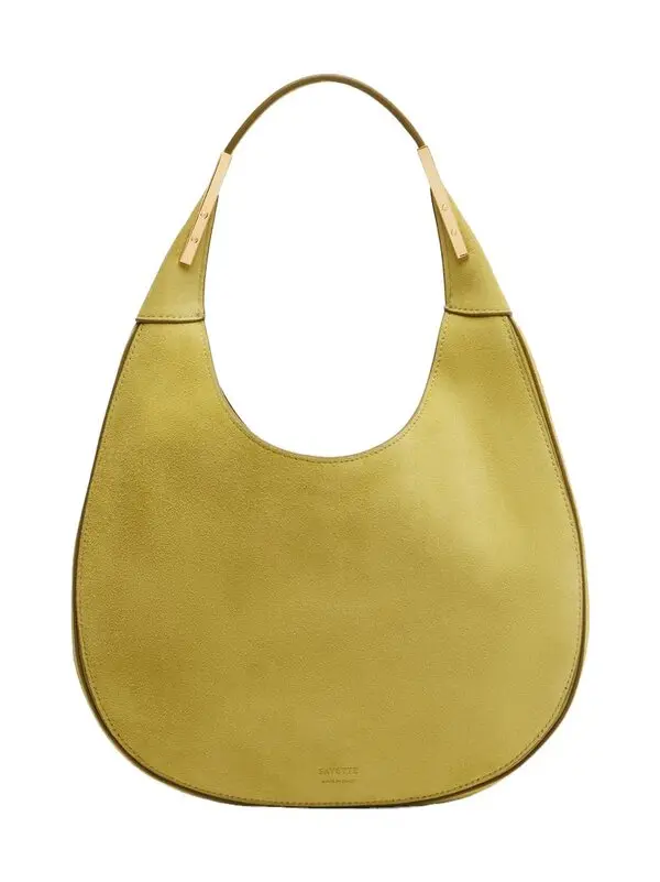 Savette Florence Small Suede Shoulder Bag - Green