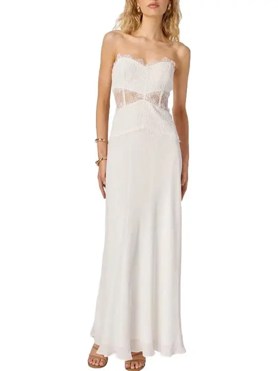 Cami Nyc Lucienne Strapless Gown - White