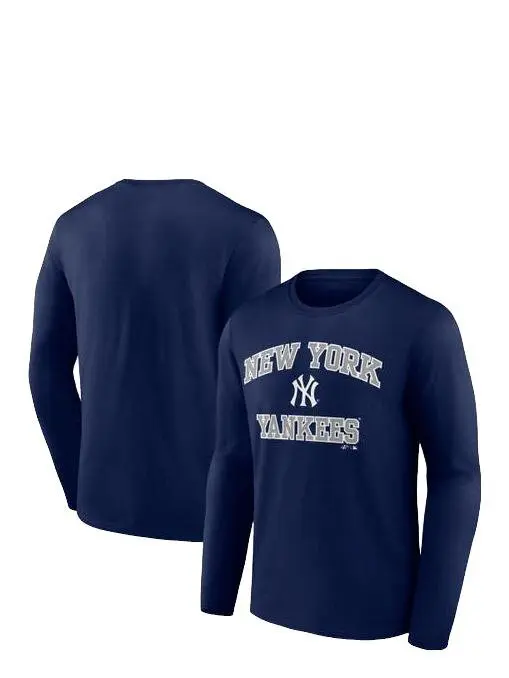 LOGO ATHLETIC New York Yankees Heart & Soul Long Sleeve T-shirt - Navy