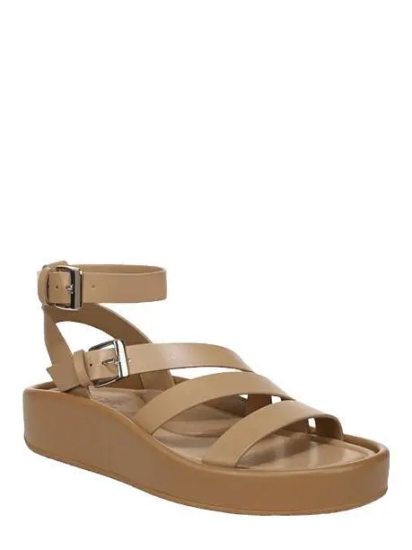 Naturalizer Platform Ankle Strap Sandals - Dune Dust Tan