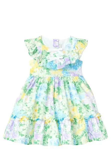 Janie And Jack Floral Dress - Green