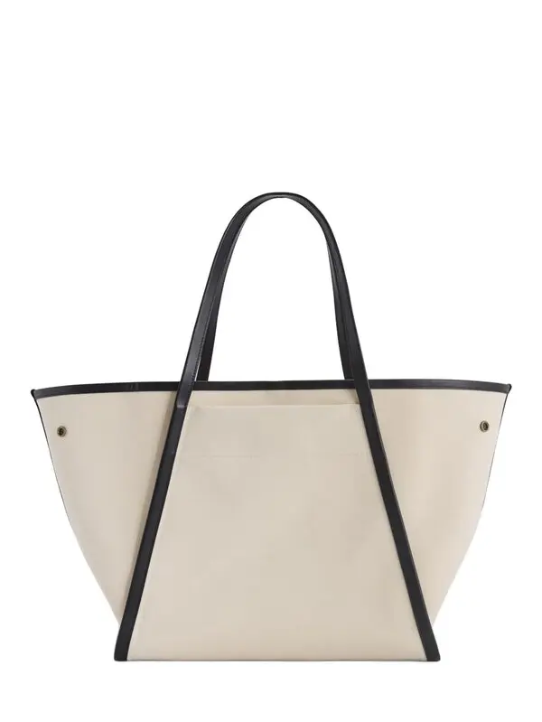 Everlane Canvas Lug Tote With Leather Trim - Birch