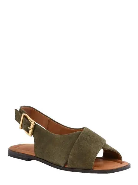 Seychelles Criss-cross Slingback Sandal - Olive
