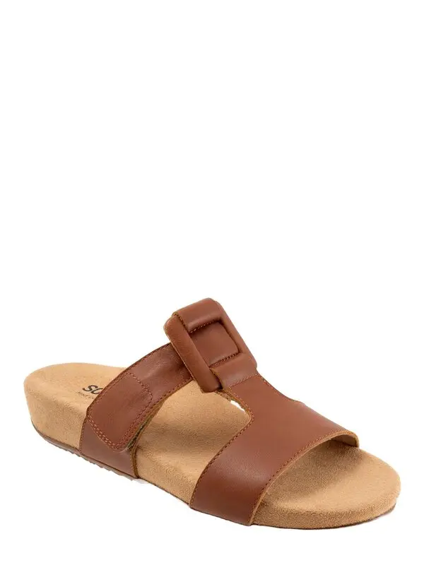 Softwalk Bexley Platform Slide Sandal - Luggage