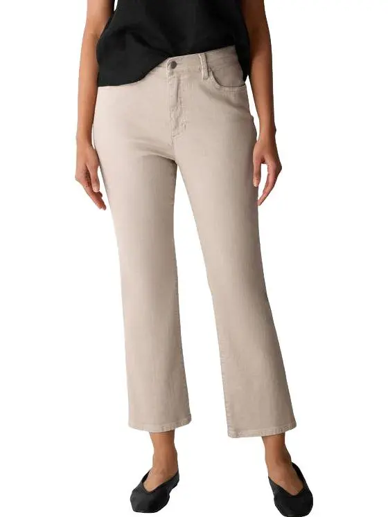 Eileen Fisher Kick Flare Ankle Jeans - Wheat