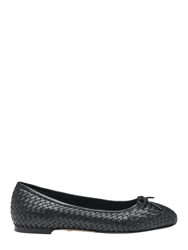 Sarah Flint Perfect Ballet Flat - Black Woven Calf