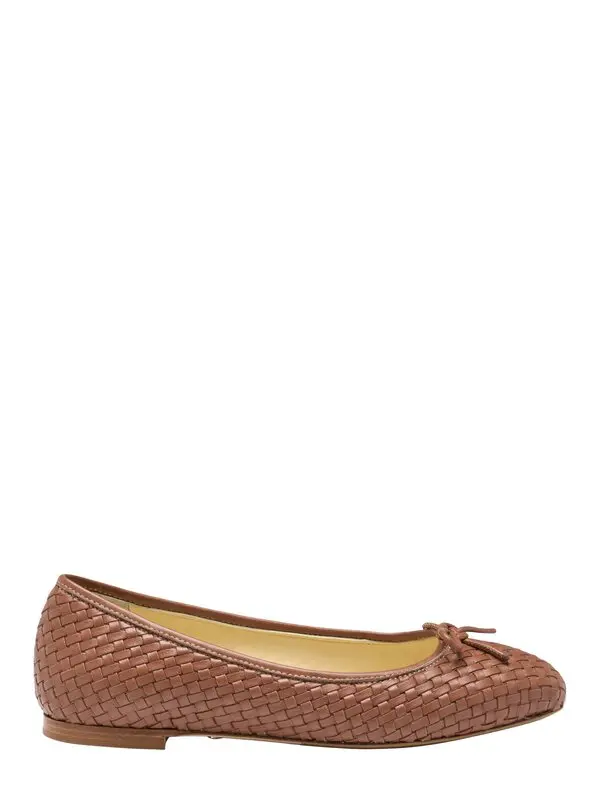 Sarah Flint Perfect Ballet Flat - Saddle Woven Calf