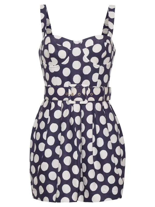 Cara Cara Etna Mini Dress - Celeste Dot Navy