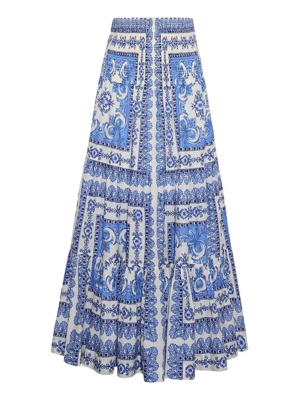 Cara Cara Emilia Maxi Skirt - Hudson Scarf Sky