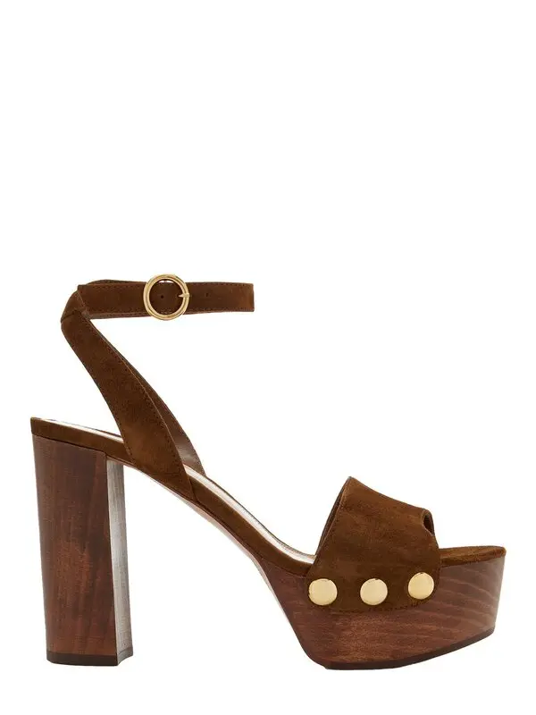 GIANVITO ROSSI Ardéa Suede Platform Sandals - Brown