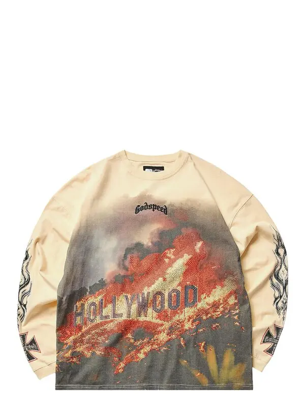GODSPEED Hollywood Inferno Long-sleeve T-shirt - White