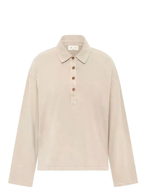 The Upside Buttoned Polo Shirt - Neutrals