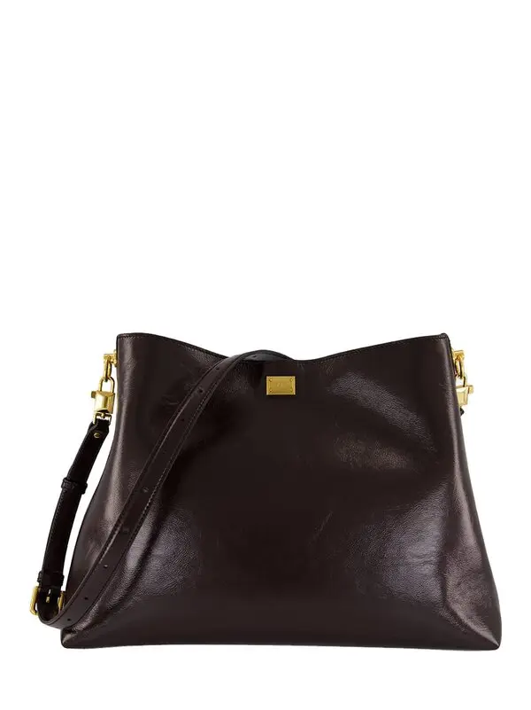 Dolce & Gabbana Large Vittoria Shoulder Bag - Brown