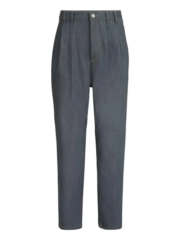 Brunello Cucinelli Denim Tailored Trousers - Grey