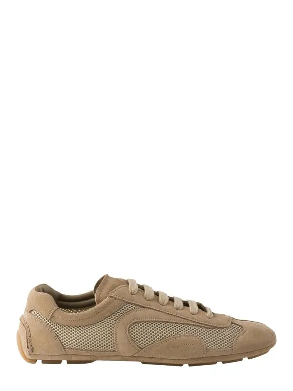 Prada Suede And Mesh Re-edition 2005 Sneakers - Neutral