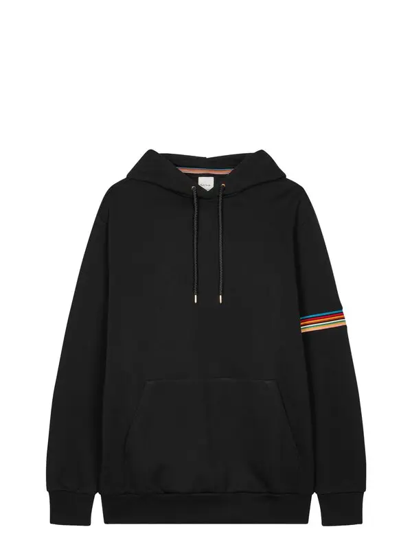 Paul Smith Striped Trim Hoodie - Black