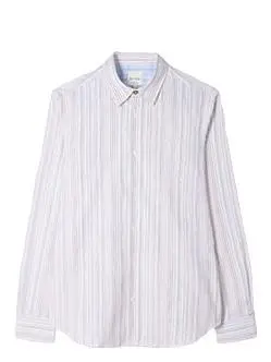 Paul Smith Slim-fit 'signature Stripe' Cotton Shirt - White