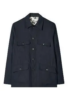 Paul Smith Linen Field Jacket - Blue