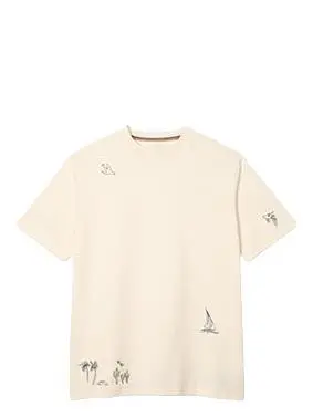 Paul Smith Ecru Embroidered T-shirt - White