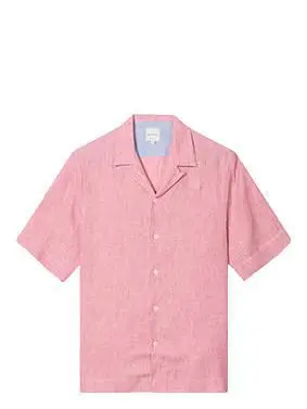 Paul Smith Linen Short-sleeve Shirt - Pink