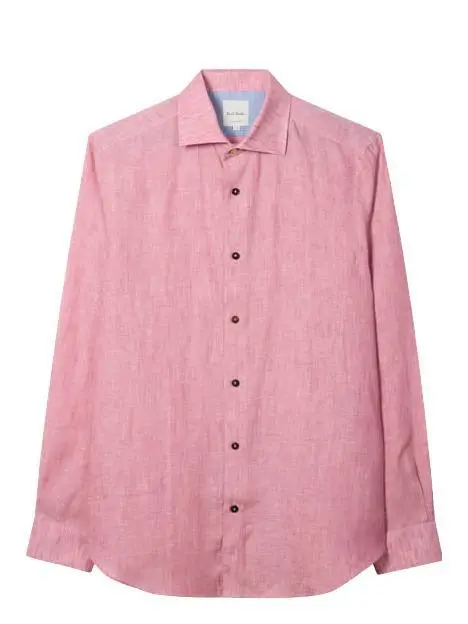 Paul Smith Slim-fit Linen Shirt - Pink