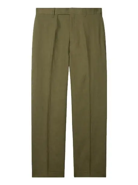 Paul Smith Relaxed-fit Linen Trousers - Green