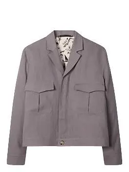 Paul Smith Linen Open-collar Jacket - Purple