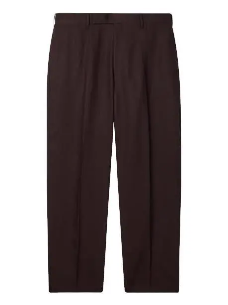 Paul Smith Relaxed-fit Linen Trousers - Purple