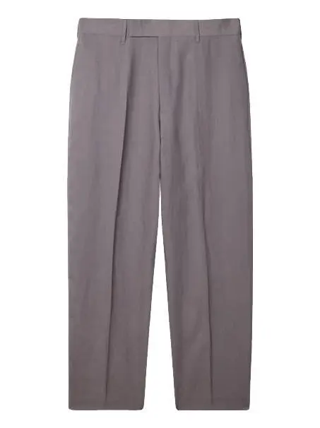 Paul Smith Relaxed-fit Linen Trousers - Purple