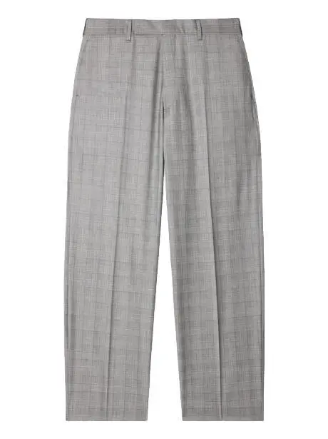 Paul Smith Relaxed-fit Check Wool Trousers - Grey