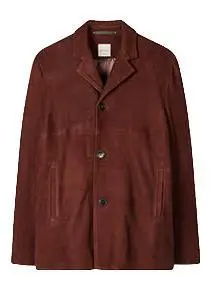 Paul Smith Nubuck Leather Jacket - Brown