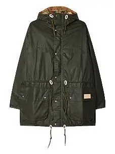 PAUL SMITH LOVES BARBOUR Fern 'durham' Waxed Jacket - Green