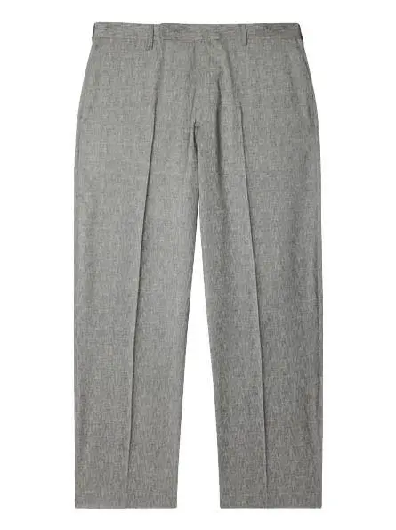 Paul Smith Relaxed-fit Wool Jacquard Trousers - Grey