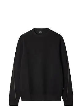 Paul Smith Textured Sweatshirt With Contrast Embroidery - Black