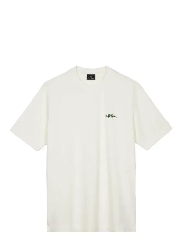 Paul Smith Ecru Cotton Signature Logo T-shirt - White